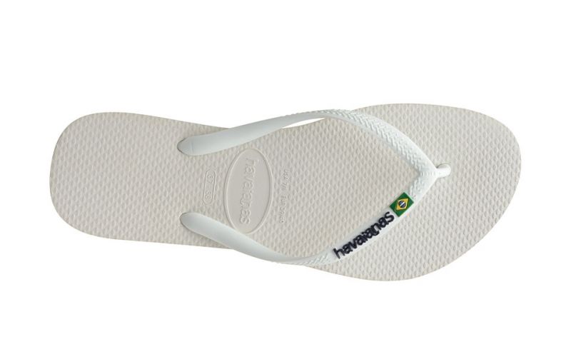 Chanclas Havaianas Slim Brasil logo blanco mujer