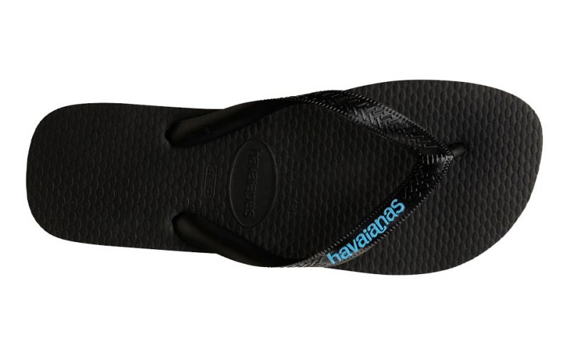 Tongs Havaianas Logo Filete Noir Bleu - Confort sans se soucier des chutes