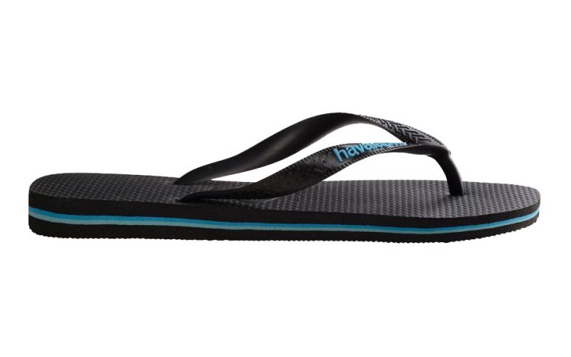 Tongs Havaianas Logo Filete Noir Bleu - Confort sans se soucier des chutes